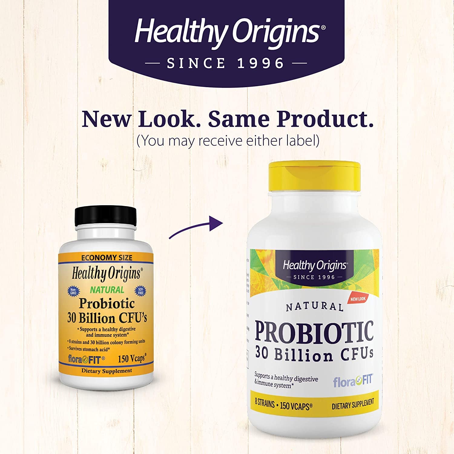 Healthy Origins Probiotic 30 Billion CFUs - Shelf Stable Probiotics for Women and Men - Supports Gut Health - Probiotics for Digestive Health - 150 Veggie Capsules