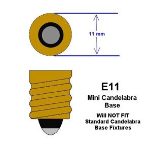 Bulbrite KX40FR/MC Mini-Candelabra Screw Base (E11) Light Bulb, 1 Count (Pack of 1), Frost