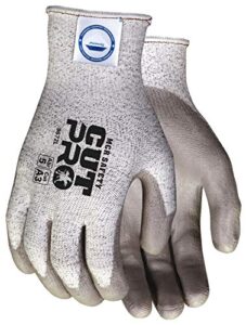 mcr safety memphis dyneema polyurethane gloves, x-large, white/gray, pair