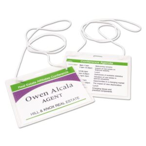 Avery Insertable 3 Inch x 4 Inch White Name Badges 100 Count (74459)