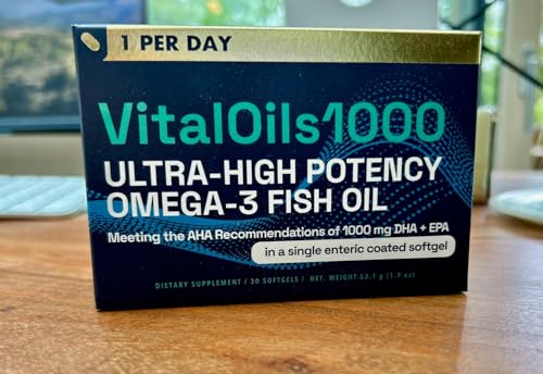 VitalRemedyMD Omega 3 Fish Oil - Premium Burpless Fish Oil Supplement, Ultra Strength DHA & EPA with Omega 3, Natural Fish Oil Capsules (1 Month Supply)