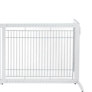 Richell Freestanding Pet Gate, High-Large, Origami White