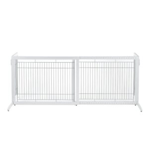 richell freestanding pet gate, high-large, origami white