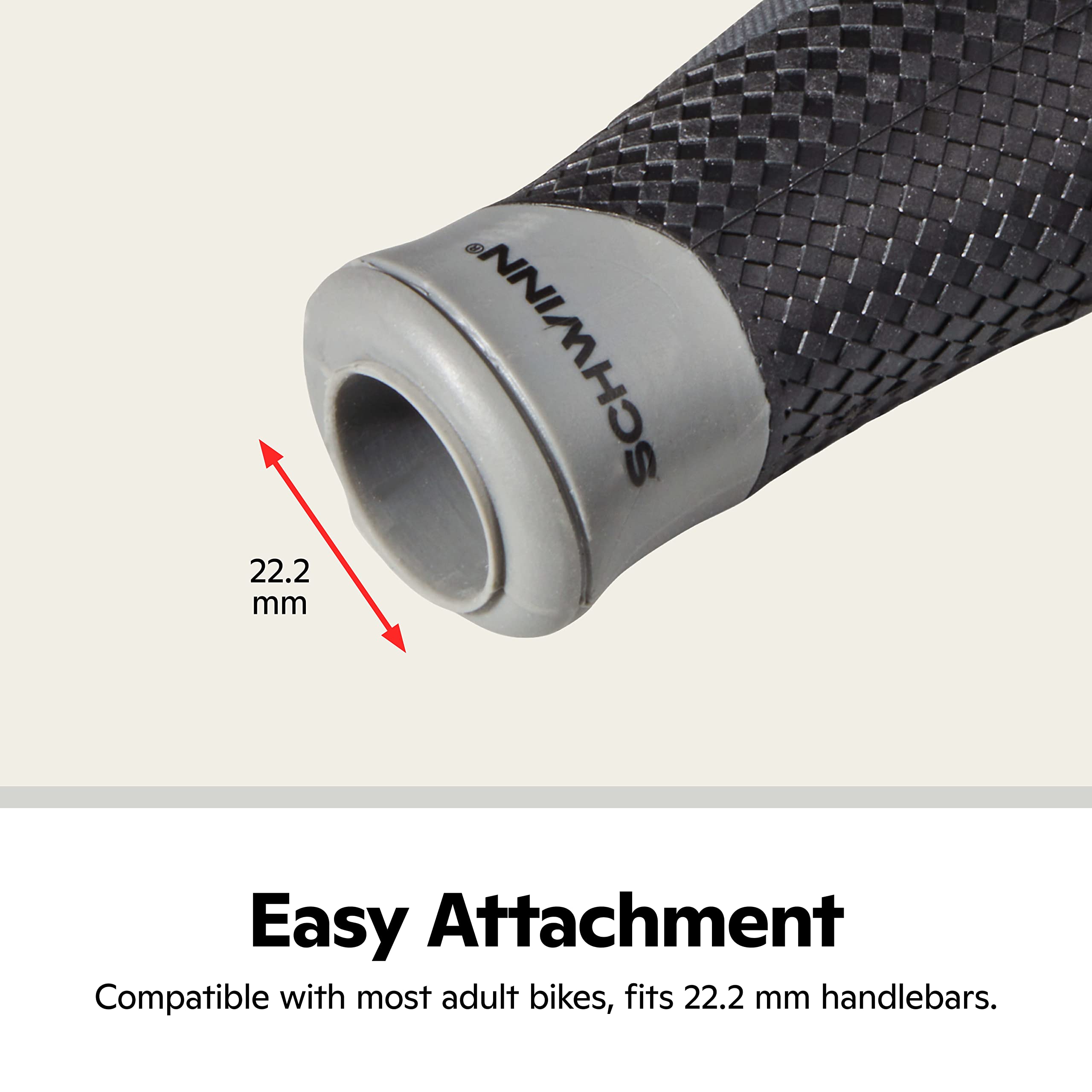 Schwinn Ergonomic Tri-Layer Gel Comfort Bicycle Grip, Black Small