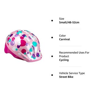 Schwinn Classic Toddler Bike Helmet, Dial Fit Adjustment, Kids Age 3 - 5 Year Olds, Girls and Boys Suggested Fit 48 - 52 cm, Carnival