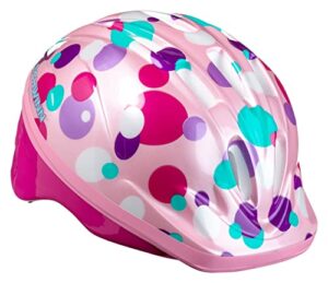 schwinn classic toddler bike helmet, dial fit adjustment, kids age 3 - 5 year olds, girls and boys suggested fit 48 - 52 cm, carnival