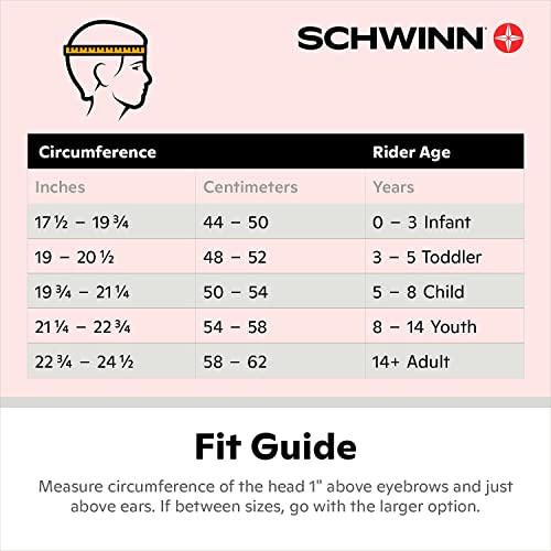 Schwinn Classic Toddler Bike Helmet, Dial Fit Adjustment, Kids Age 3 - 5 Year Olds, Girls and Boys Suggested Fit 48 - 52 cm, Carnival