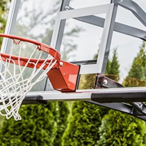 Silverback 54" In-Ground Height Adjustable Basketball System with Tempered Glass Backboard, Pro-Style Breakaway Rim, and Backboard Pad