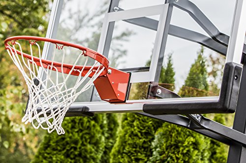 Silverback 54" In-Ground Height Adjustable Basketball System with Tempered Glass Backboard, Pro-Style Breakaway Rim, and Backboard Pad