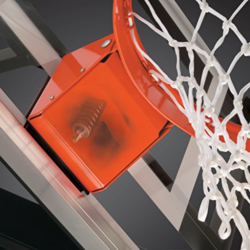 Silverback 54" In-Ground Height Adjustable Basketball System with Tempered Glass Backboard, Pro-Style Breakaway Rim, and Backboard Pad