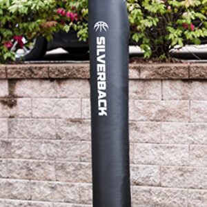 Silverback 60" In-Ground Basketball System with Adjustable-Height Tempered Glass Backboard and Pro-Style Breakaway Rim