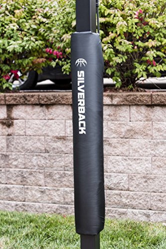 Silverback 60" In-Ground Basketball System with Adjustable-Height Tempered Glass Backboard and Pro-Style Breakaway Rim