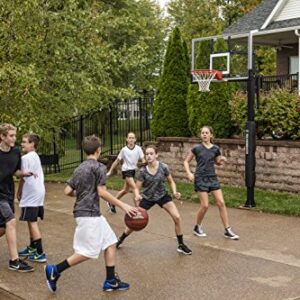 Silverback 60" In-Ground Basketball System with Adjustable-Height Tempered Glass Backboard and Pro-Style Breakaway Rim