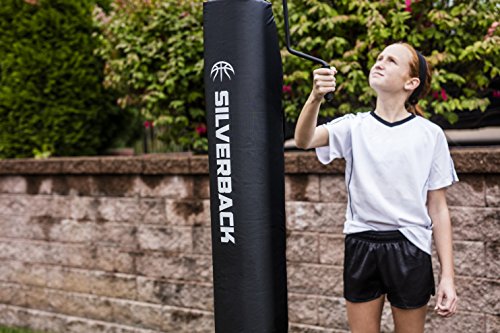 Silverback 60" In-Ground Basketball System with Adjustable-Height Tempered Glass Backboard and Pro-Style Breakaway Rim