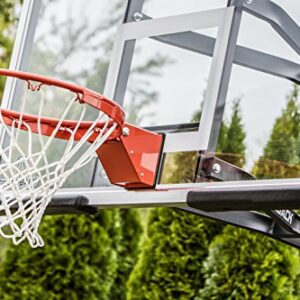 Silverback 60" In-Ground Basketball System with Adjustable-Height Tempered Glass Backboard and Pro-Style Breakaway Rim