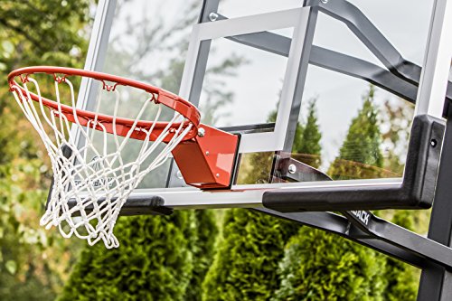 Silverback 60" In-Ground Basketball System with Adjustable-Height Tempered Glass Backboard and Pro-Style Breakaway Rim