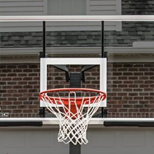 Silverback 60" In-Ground Basketball System with Adjustable-Height Tempered Glass Backboard and Pro-Style Breakaway Rim