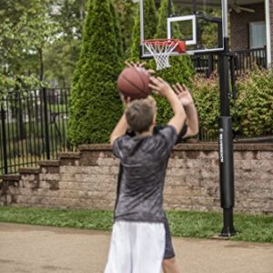 Silverback 60" In-Ground Basketball System with Adjustable-Height Tempered Glass Backboard and Pro-Style Breakaway Rim