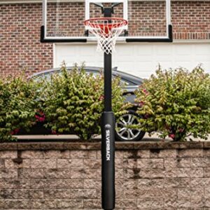 Silverback 60" In-Ground Basketball System with Adjustable-Height Tempered Glass Backboard and Pro-Style Breakaway Rim