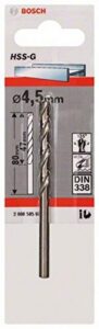 bosch 2608585920 metal drill bit hss-g 4, 5mmx47mmx3.15in