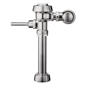 sloan royal 111 exposed manual water closet flushometer, 1.28 gpf manual flush valve - single flush non-hold-open handle, fixture connection top spud, polished chrome finish, 3910168