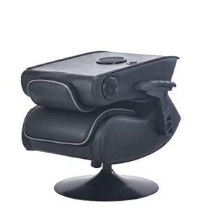 X Rocker Pro Leather Lounging Video Gaming Pedestal Chair with Vibration - Wireless Audio Force Modulation Technology - 2 Speakers & Subwoofer - Armrest - Black