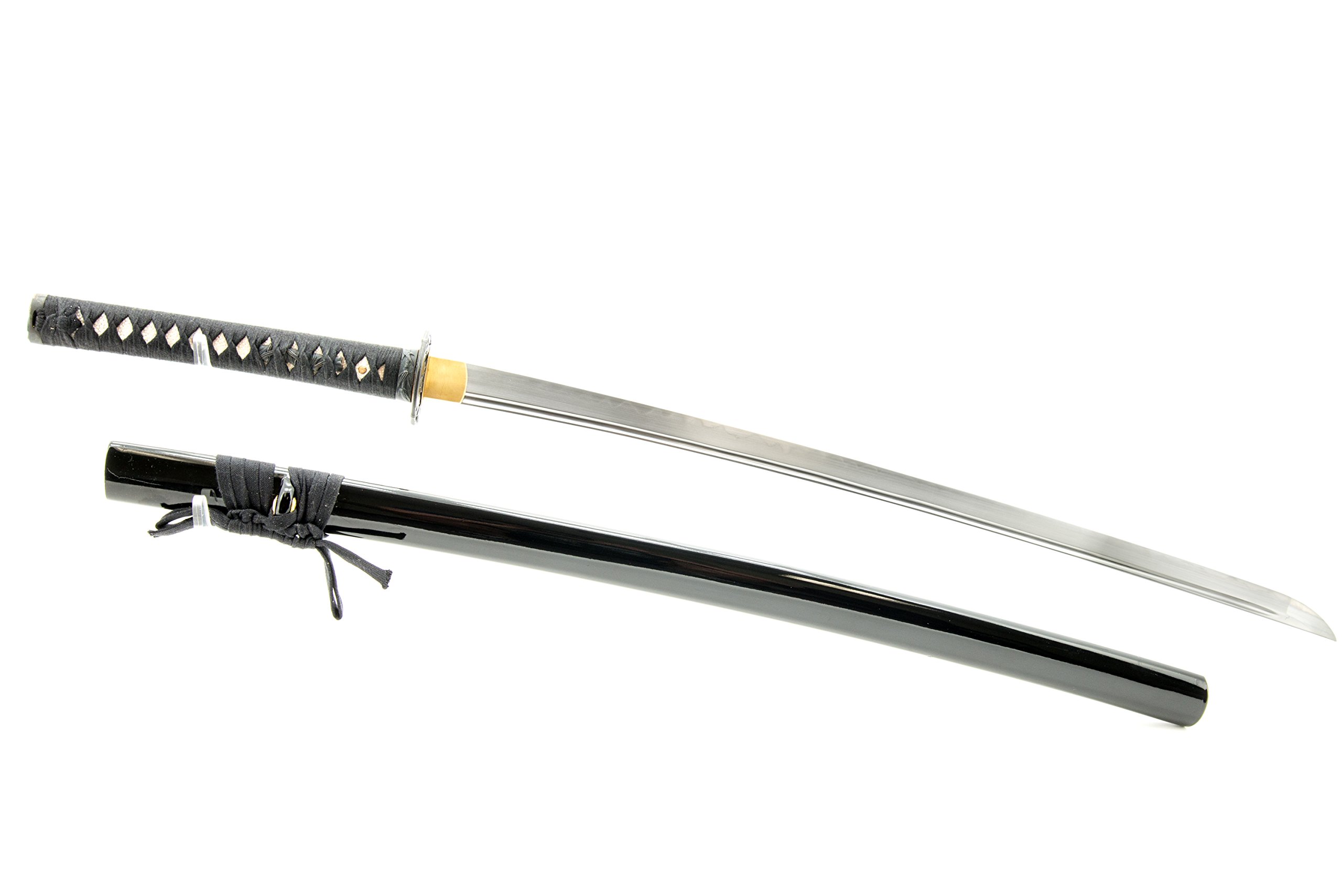 Handmade Sword - Samurai Katana Sword, Battle Ready, Hand Forged, 1045 Carbon Steel, Heat Tempered, Full Tang, Sharp, Wooden Scabbard (Bamboo)