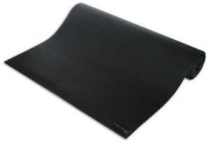 extra thick yoga & pilates mat by wai lana (black)- ¼” thick, latex-free, non-slip, lightweight, easy wash