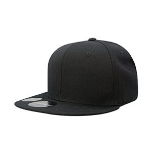 decky retro fitted cap, black, 7 5/8