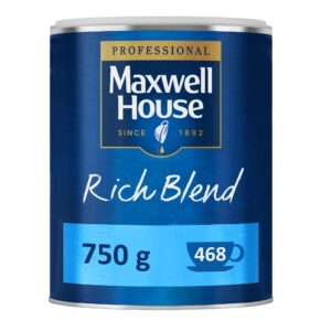 maxwell house instant coffee granules rich blend tin 750g ref a03126