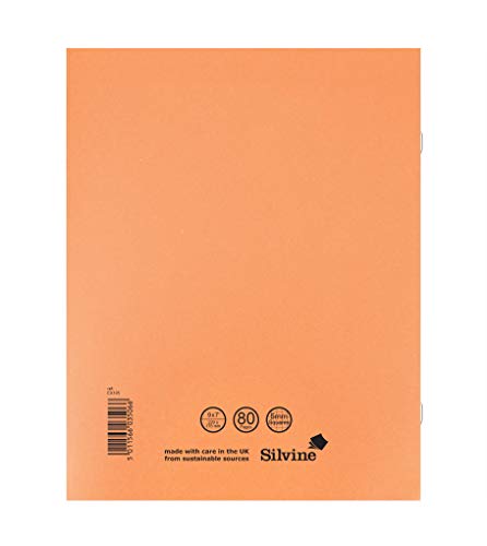 Silvine Exercise Book 5mm Squares 80 Pages 229x178mm Orange Ref EX105 [Pack of 10]