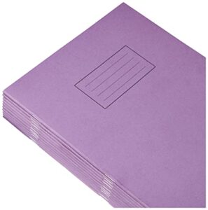 silvine exercise book ruled and margin 80 pages a4 purple ref ex111 [pack of 10]