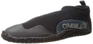 o'neill wetsuits men's reactor reef boot, black/coal, 9