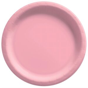 new pink round paper plates - 8.5" (pack of 20) - perfect for parties, celebrations & picnics