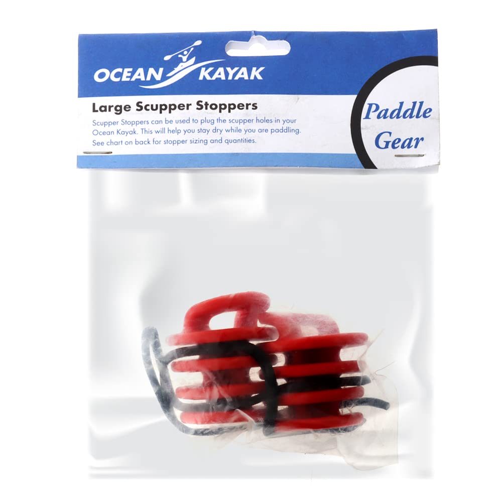 Ocean Kayak Scupper Stoppers - Pack of 2, (Large, Red)