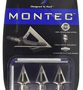 G5 Outdoors Montec Broadhead (Pack of 3), Pink, 100 Grain