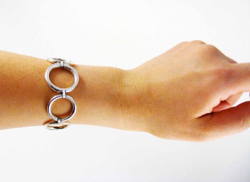 Sterling Silver Circle Links Bracelet