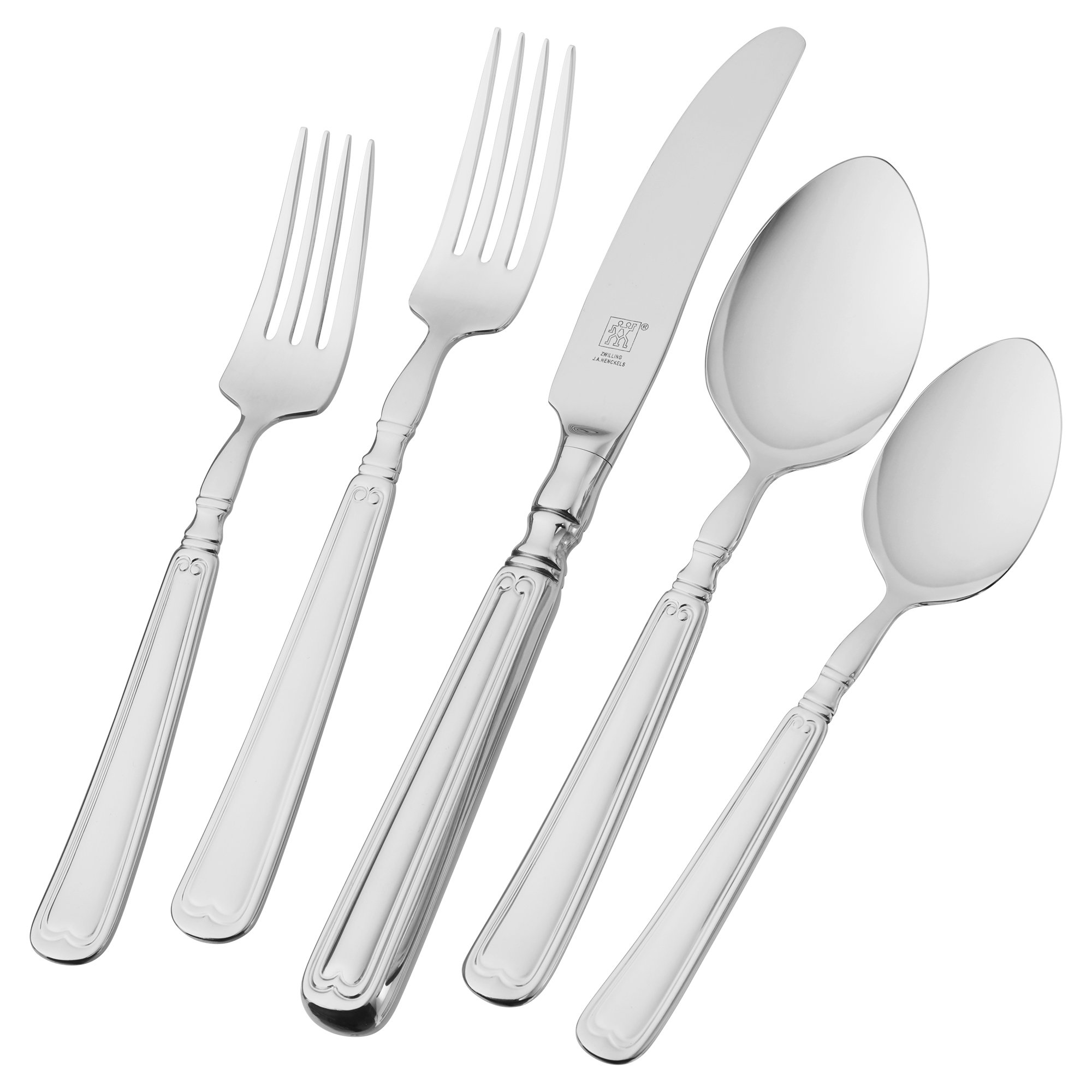 J.A Henckels 22772345 Vintage 1876 45 PC Flatware Set w/Serving Spoon, Meat Fork & Butter Knife