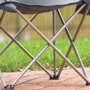 Coleman Camping Chair with 4 Can Cooler | Chair with Built In 4 Can Cooler, Grey/Black