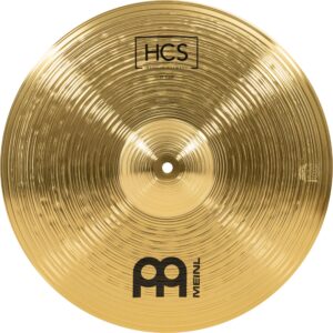 meinl 18” crash cymbal – hcs traditional finish brass for drum set, made in germany, 2-year warranty (hcs18c)