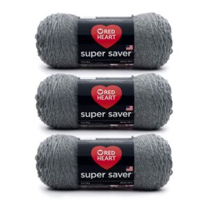 red heart e300-400 red heart super saver yarn - grey heather