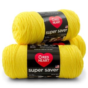 red heart super saver yarn (3-pack) bright yellow e300-324