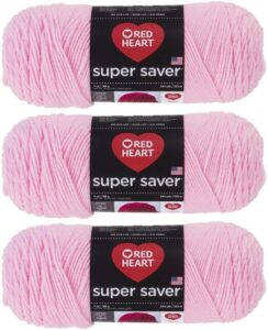 red heart super saver yarn-petal pink