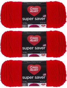 red heart super saver yarn (3-pack) hot red e300-390