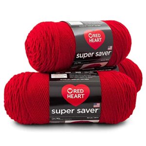 red heart super saver yarn (3-pack) cherry red e300-319