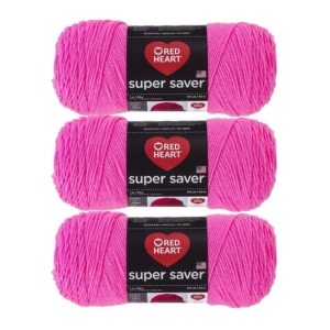 red heart bulk buyuper saver yarn (3-pack) pretty n pink e300-722