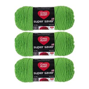 red heart super saver yarn-spring green