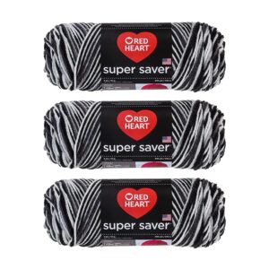 red heart super saver yarn (3-pack) zebra e300-932