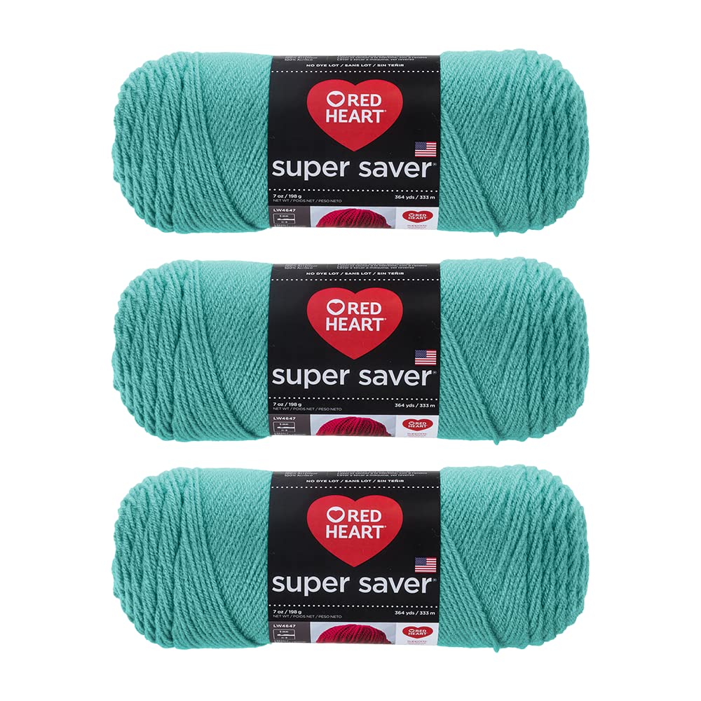 Red Heart Super Saver Yarn (3-Pack) Aruba Sea E300-505