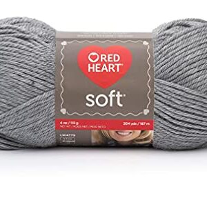 Red Heart Soft Yarn (3-Pack) Light Grey Heather E728-9440